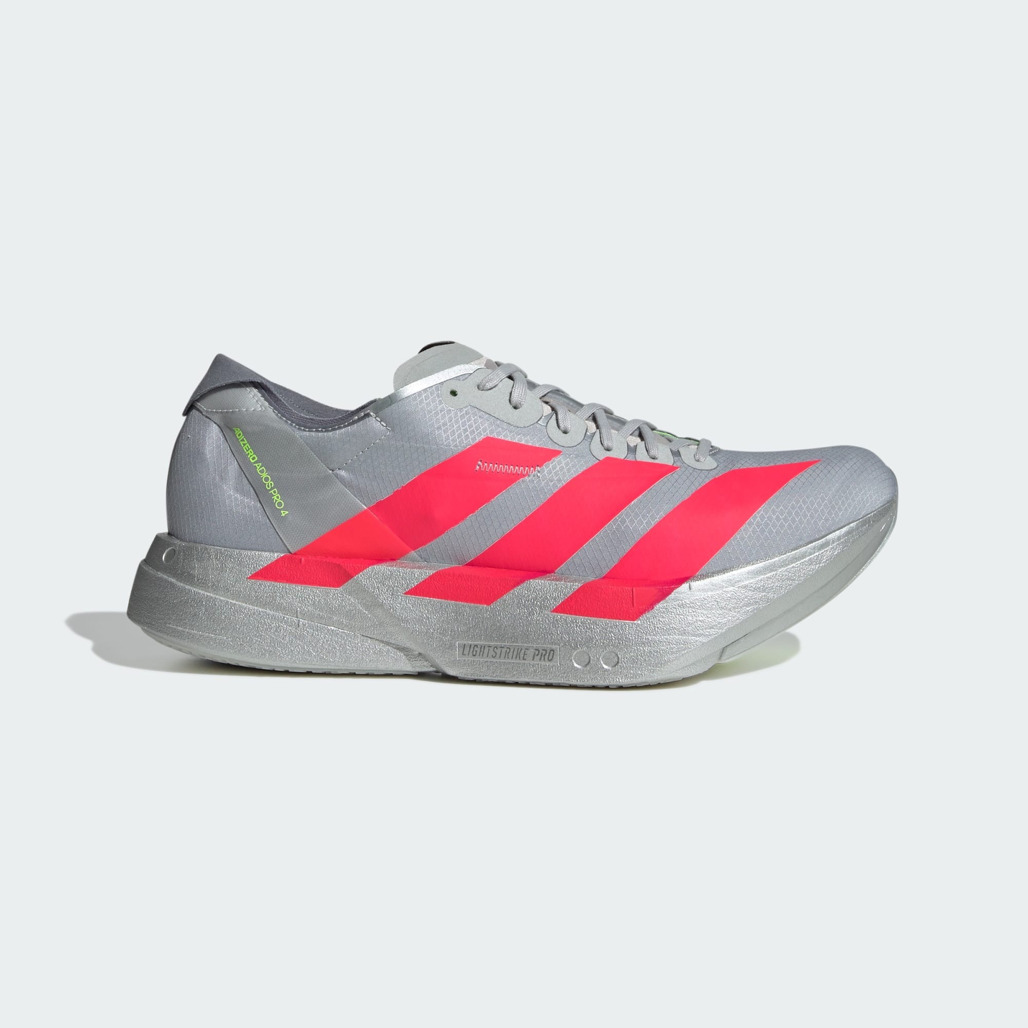 adidas Adizero Adios Pro 4 Silver Metallic Lucid Red JR6372 | More Sneakers