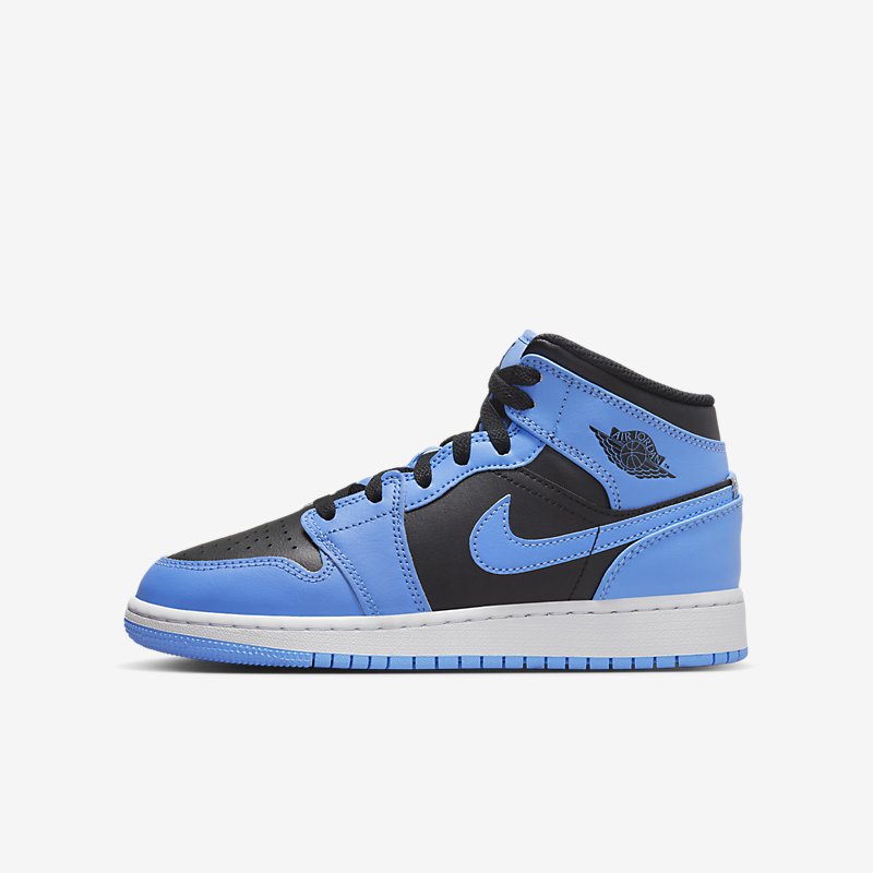 Air Jordan 1 Mid GS University Blue Black DQ8423-401 | More Sneakers
