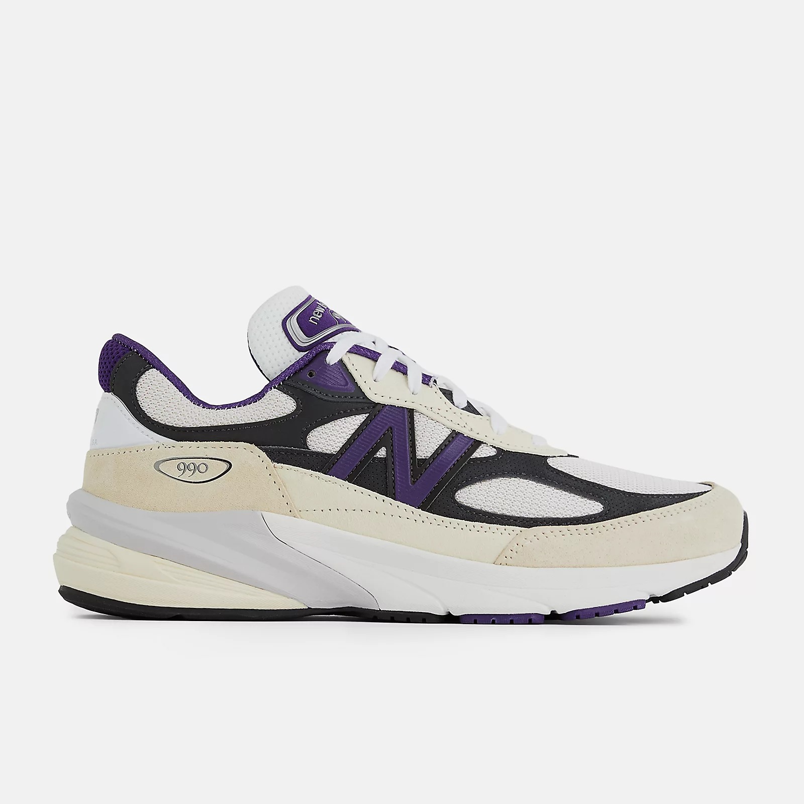 New Balance 990v6 Made in USA White Black Plum U990WB6 | More Sneakers