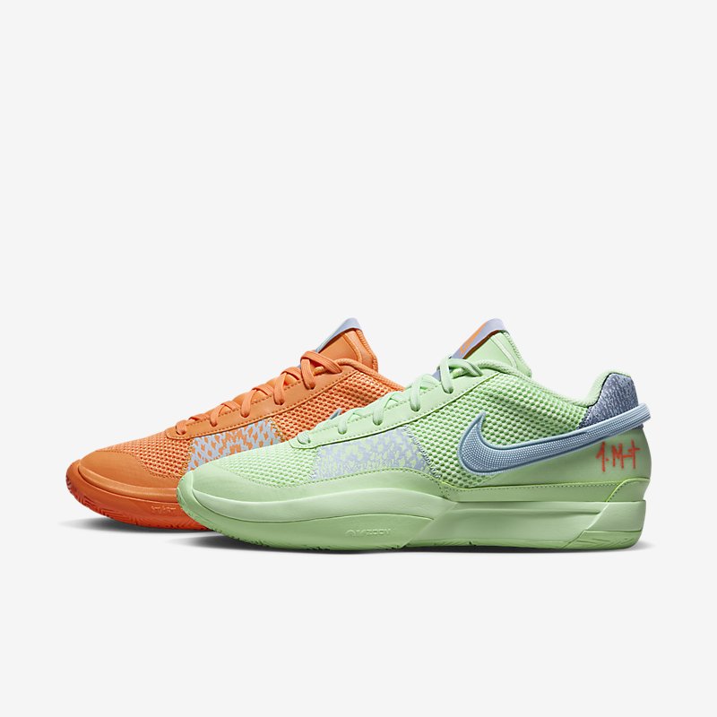 Nike Ja 1 Mismatched Bright Mandarin Vapor Green FQ4796-800 | More Sneakers